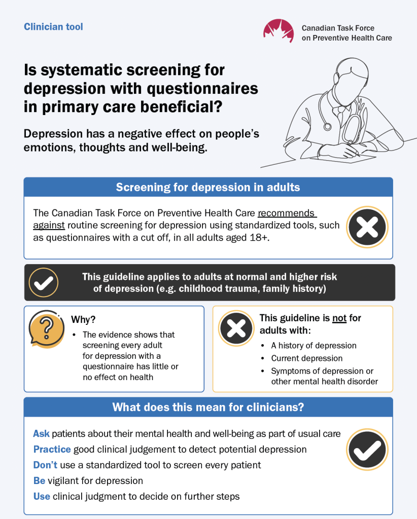 Depression in Adults (update) – Canadian Task Force on Preventive ...